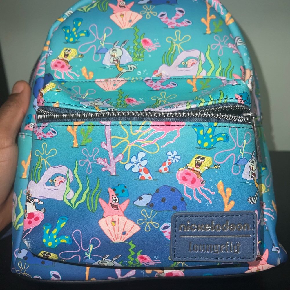 Used Loungefly Spongebob Underwater Mini Backpack - Gem